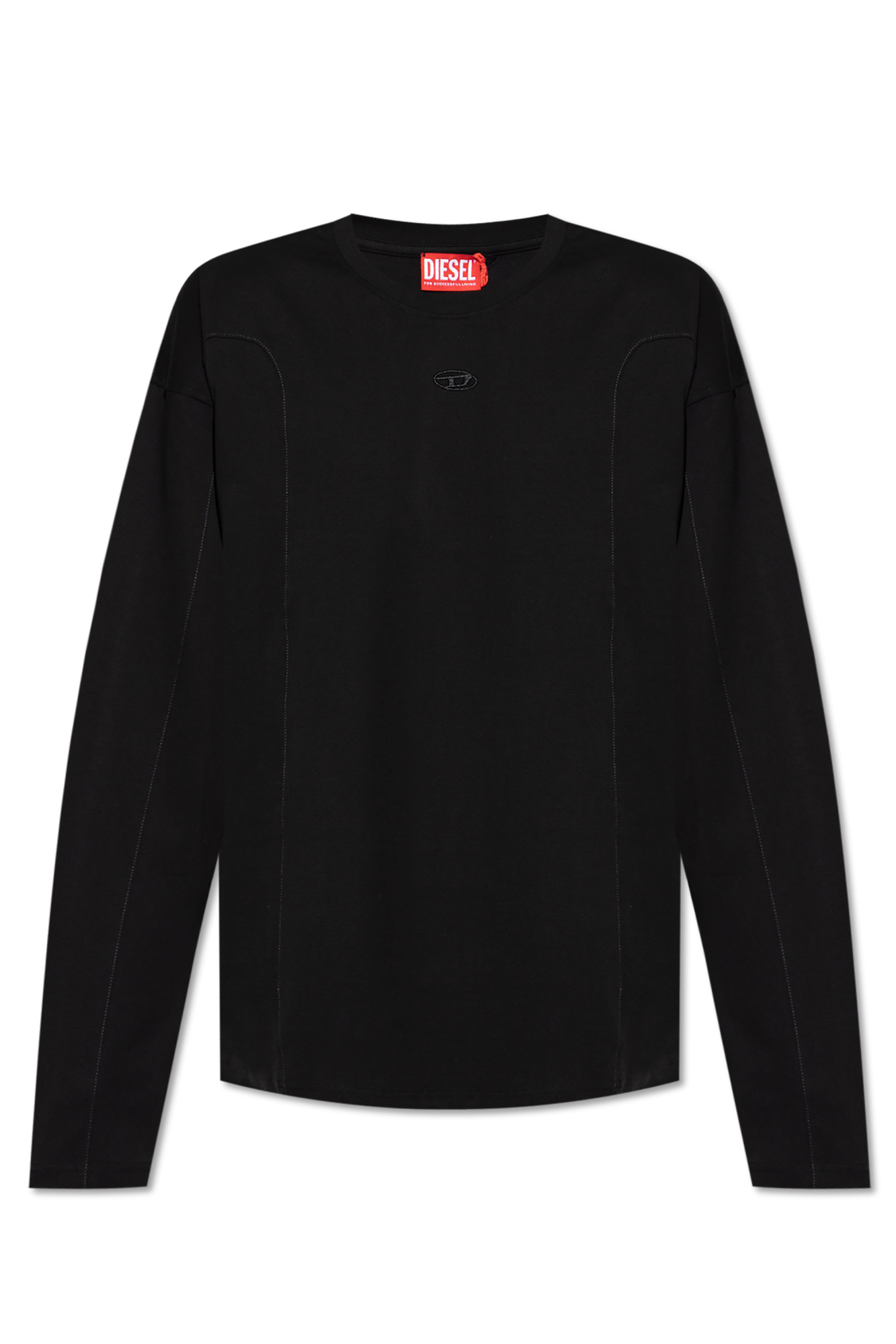 Czarny T-shirt `T-BOXT-LS-INT` z długimi rękawami Diesel - Vitkac Polska